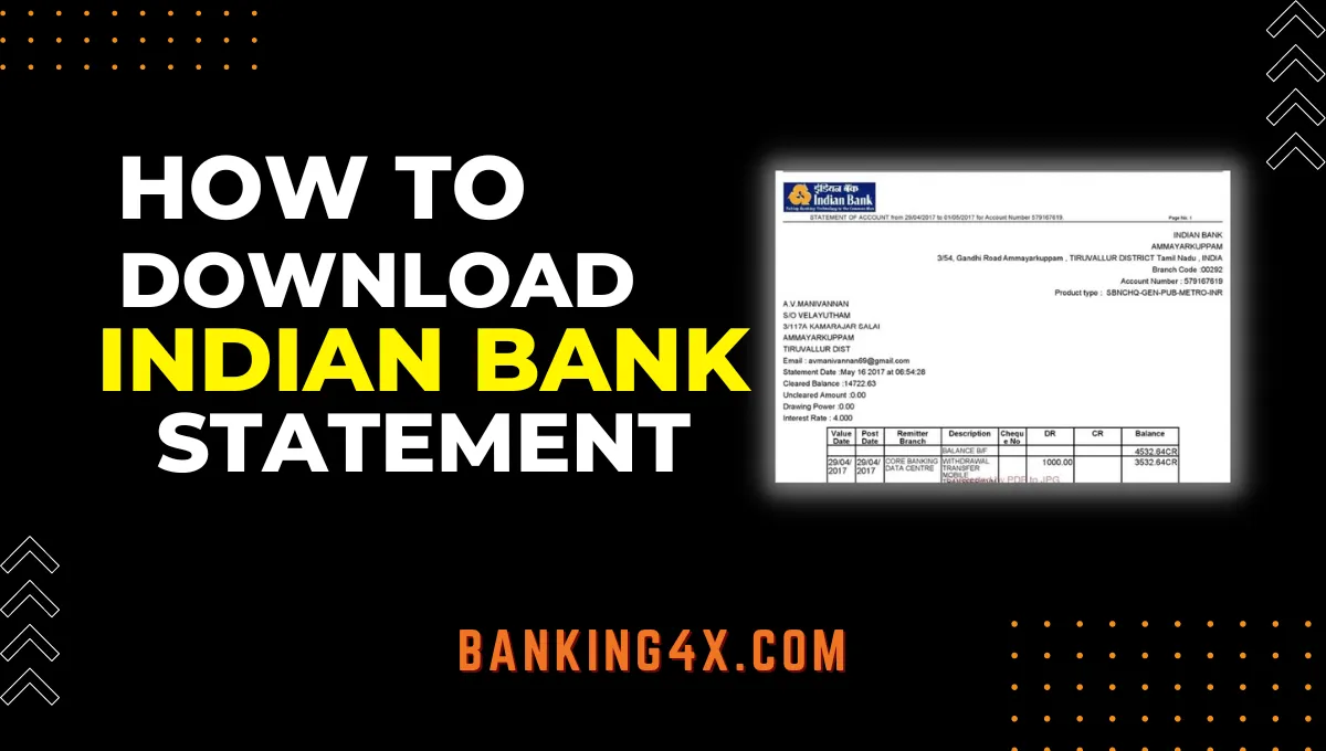 How To Download Indian Bank Statement Just 1min【Sloved】